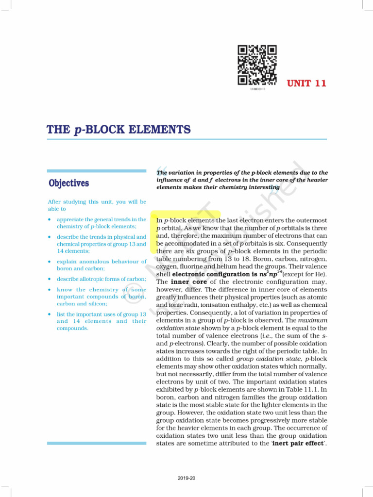 MODIFIED P Block NCERT | PDF