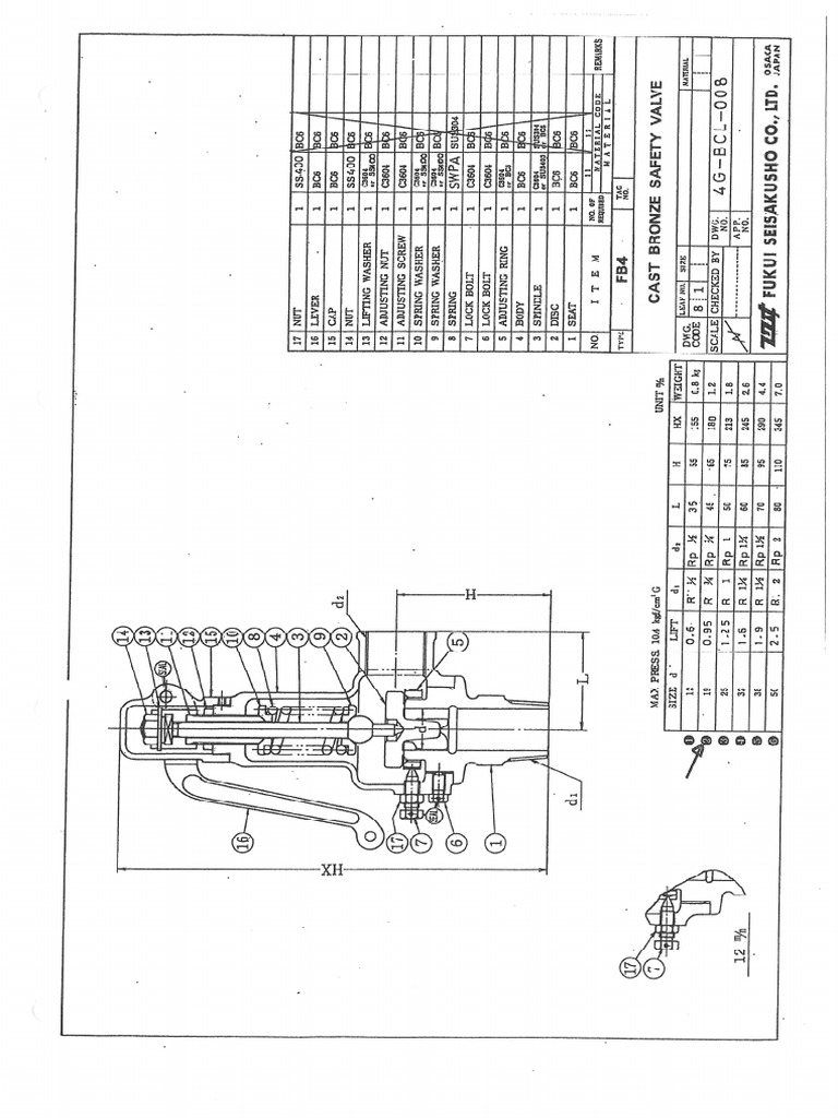 Fb4 Safety Valve Fukui Seisakusho | PDF