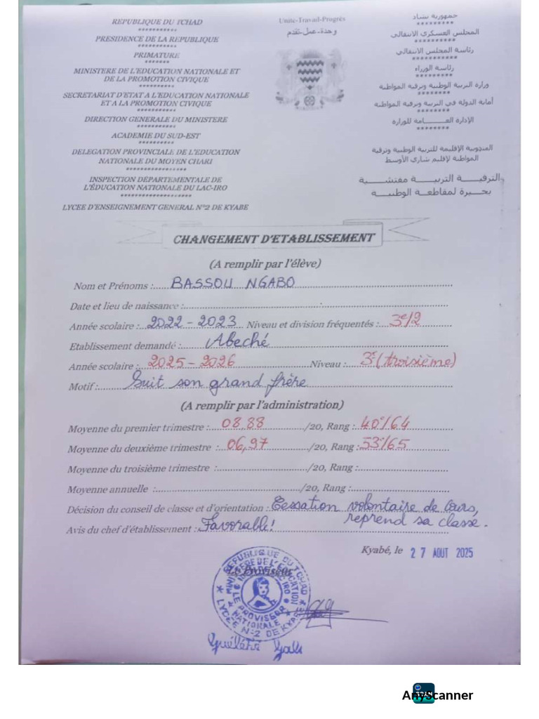 Changement de Bassou | PDF