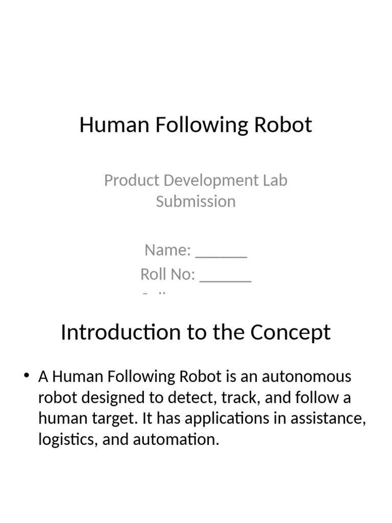 Human Following Robot | PDF | Automation | Robot