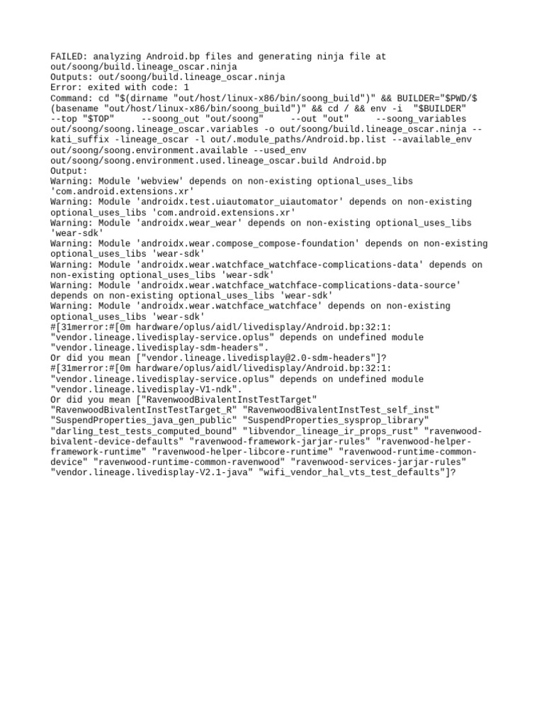 Error Log Derp Fest AOSP Oscar 20250823-124504 | PDF