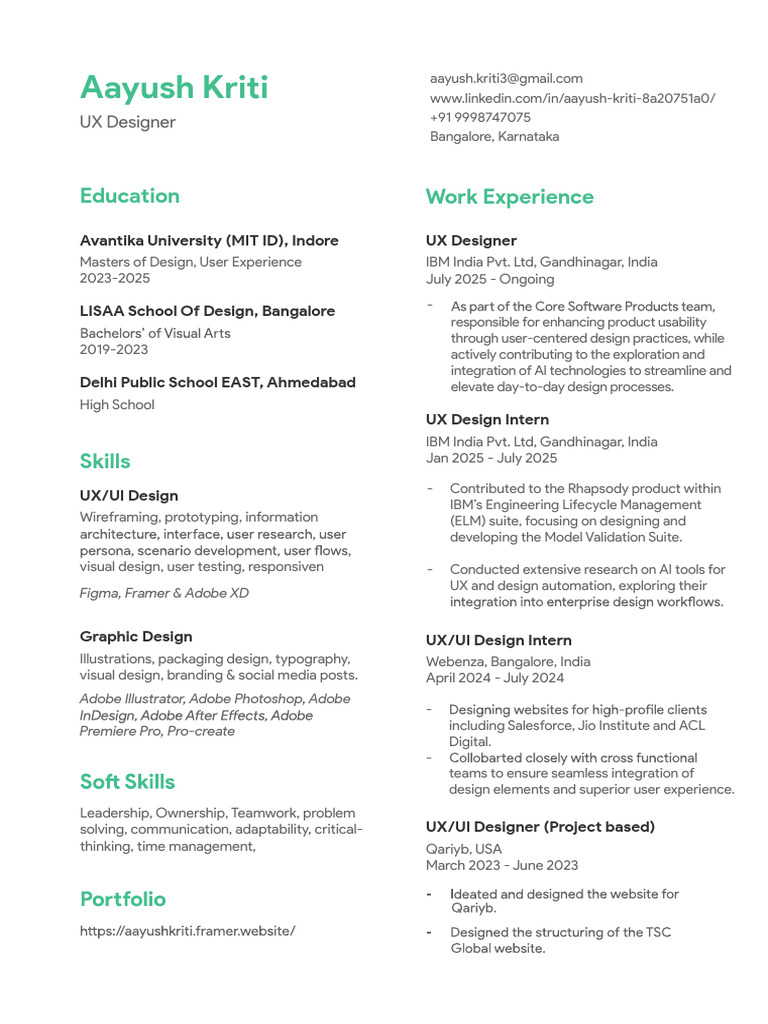 Aayush Kriti - Resume | PDF | User Interface Design | Human Communication