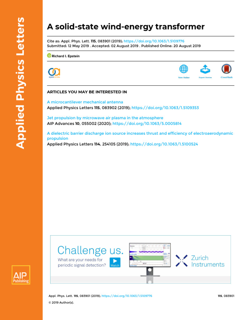 A Solid-State Wind-Energy Transformer | PDF | Electric Current ...