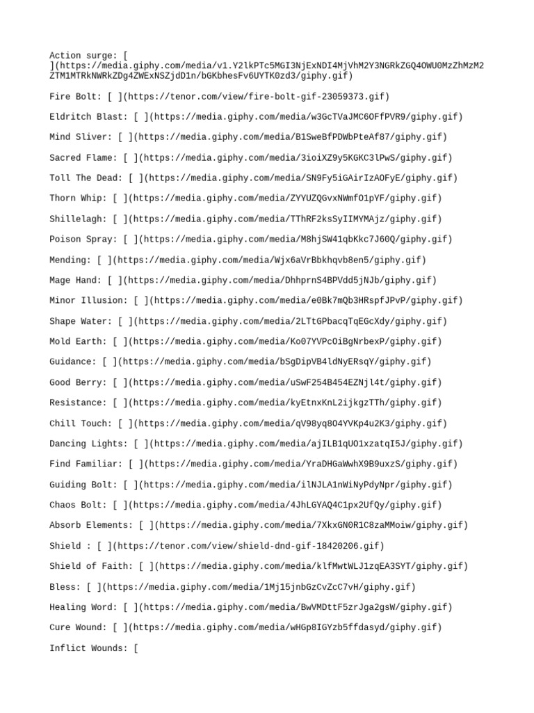 Spell Gifs | PDF
