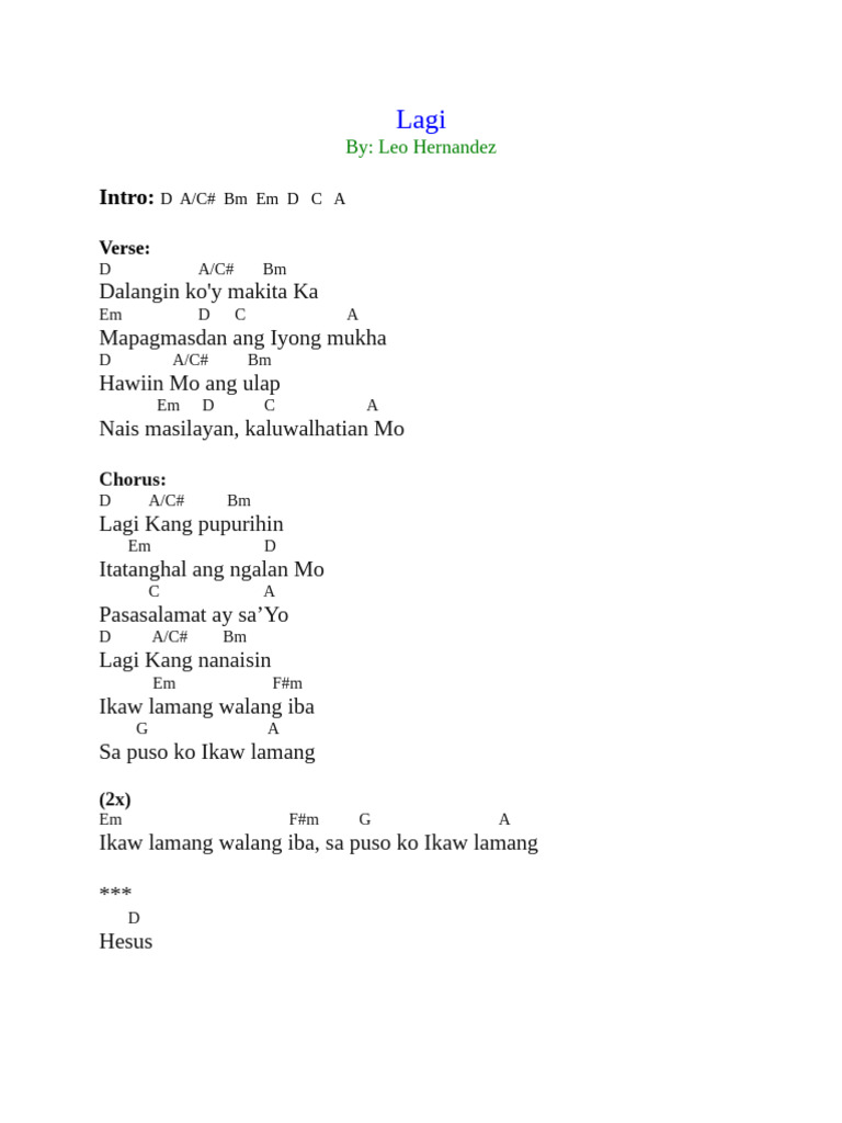 Lagi - Chords | PDF