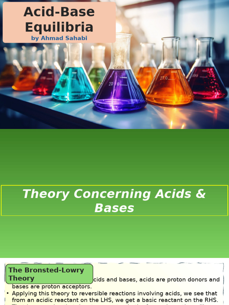 Acid Base Equilibria | PDF | Acid | Ph