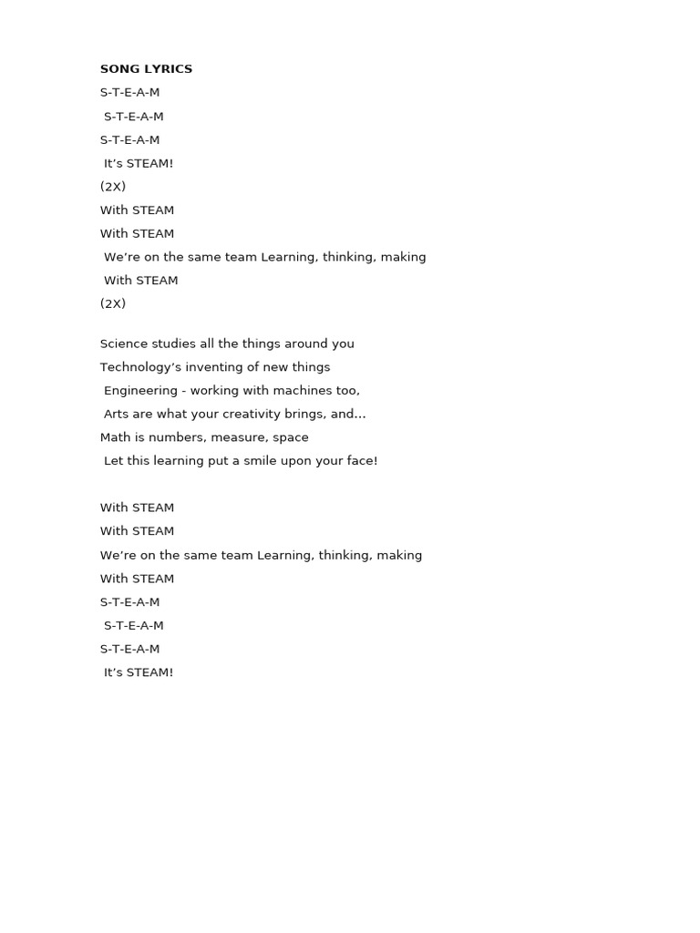 Steam Song | PDF