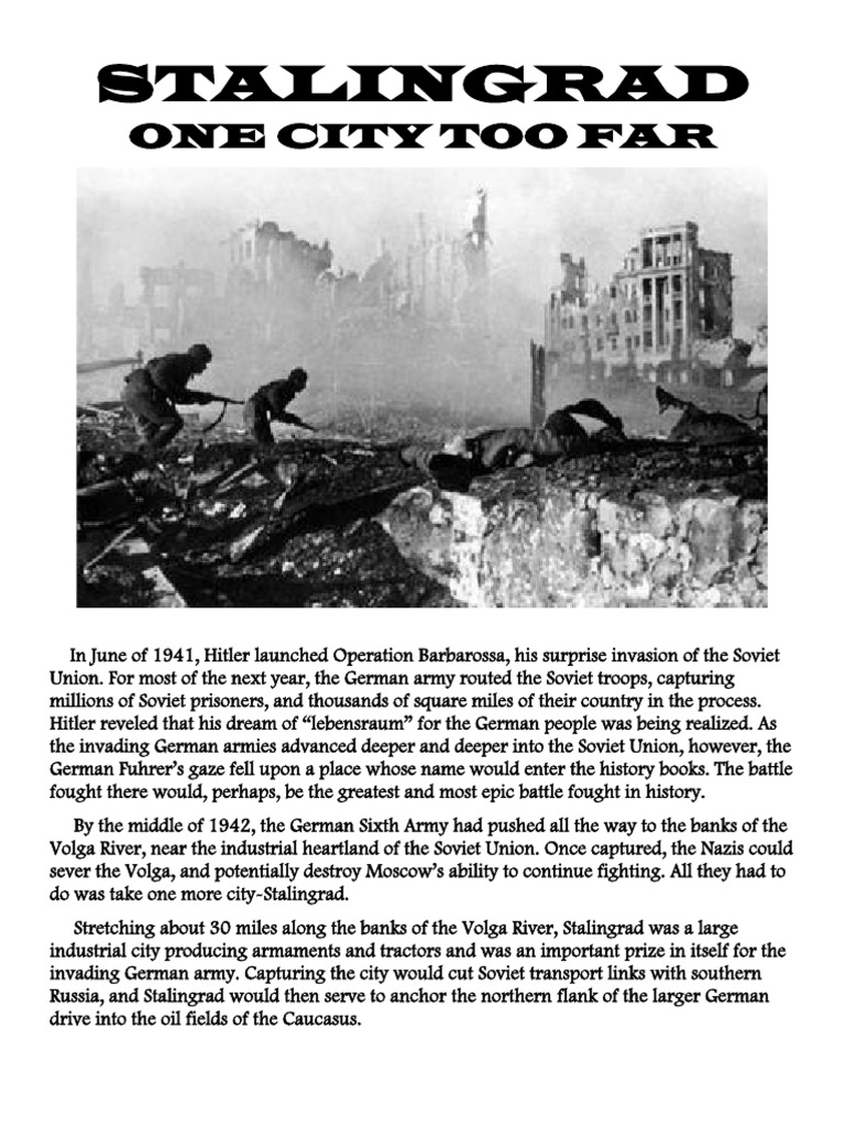 Stalingrad: The Epic Battle of 1942 | PDF | Battle Of Stalingrad ...