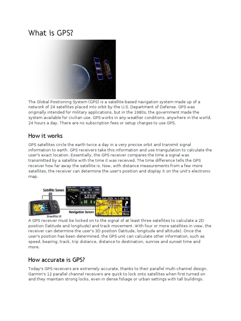What Is GPS | PDF | Global Positioning System | Navigation