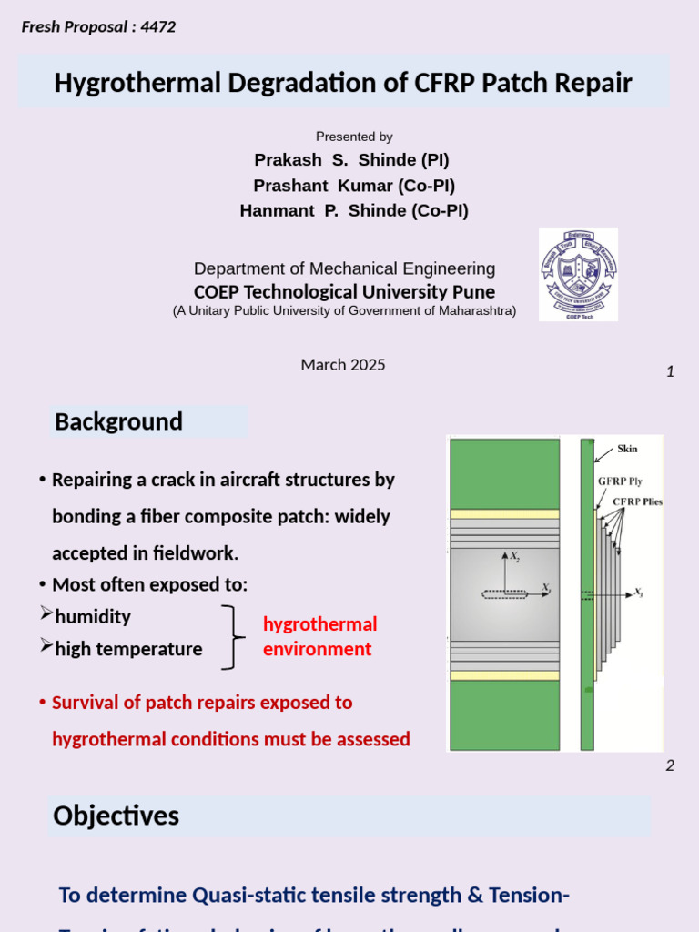 Hygrothermal Effects on CFRP Repairs | PDF | Fatigue (Material) | Fracture