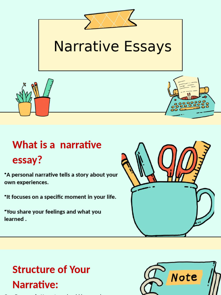 Narrative Essay Presentation in Green and Yellow Illustrative Style (1 ...