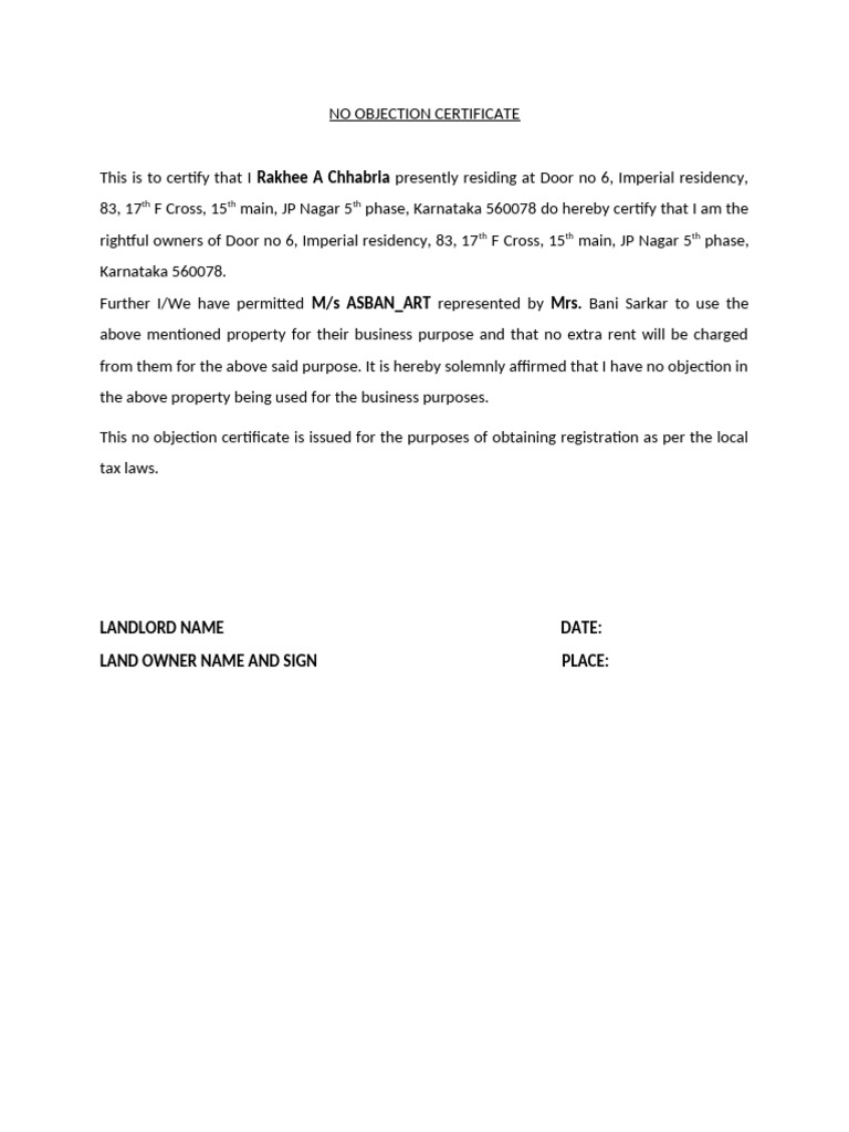 Noc (10) GST | PDF