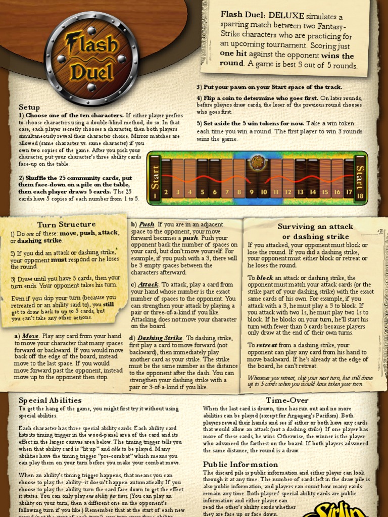 Flash Duel DELUXE Rules1-9 Smaller | PDF | Toys | Playing Cards