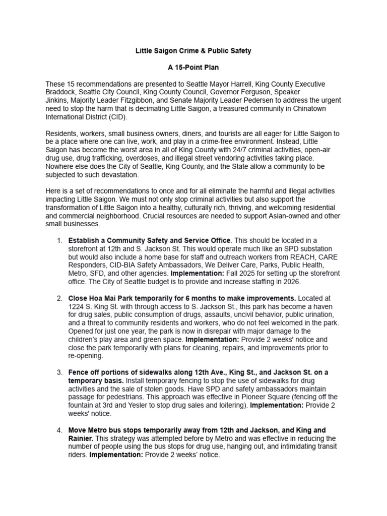 Little Saigon Crime Prevention Plan | PDF