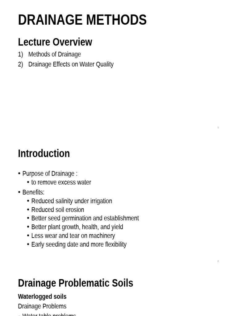 Agricultural Drainage Methods Explained | PDF | Drainage | Drainage Basin