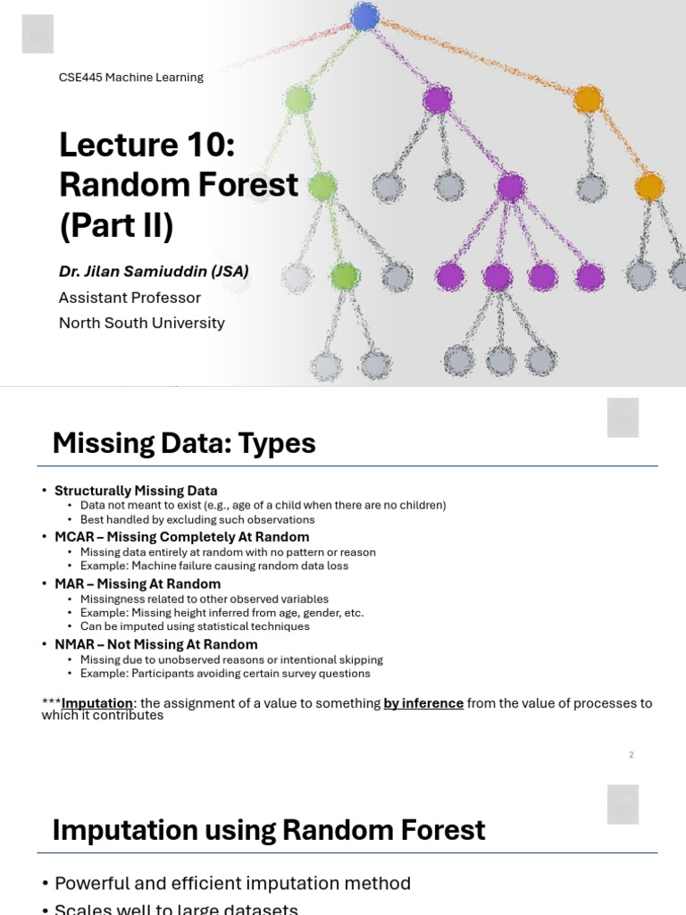 Lecture 10 - Random Forest (Part II) | PDF | Statistics | Applied Mathematics