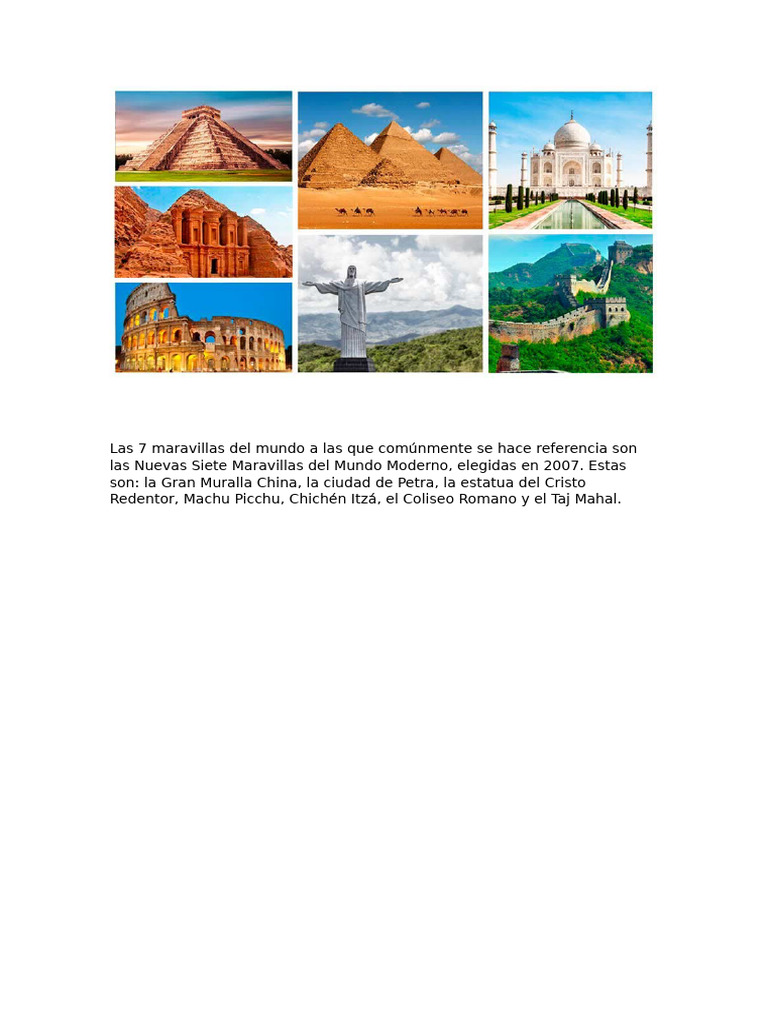 Nuevas Siete Maravillas del Mundo | PDF