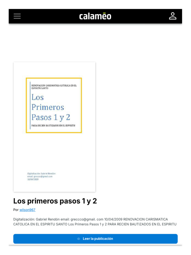 Primeros Pasos en el Espíritu Santo | PDF