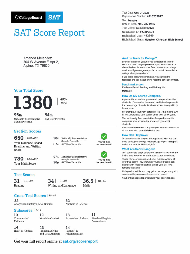 Sat Score 2 | PDF
