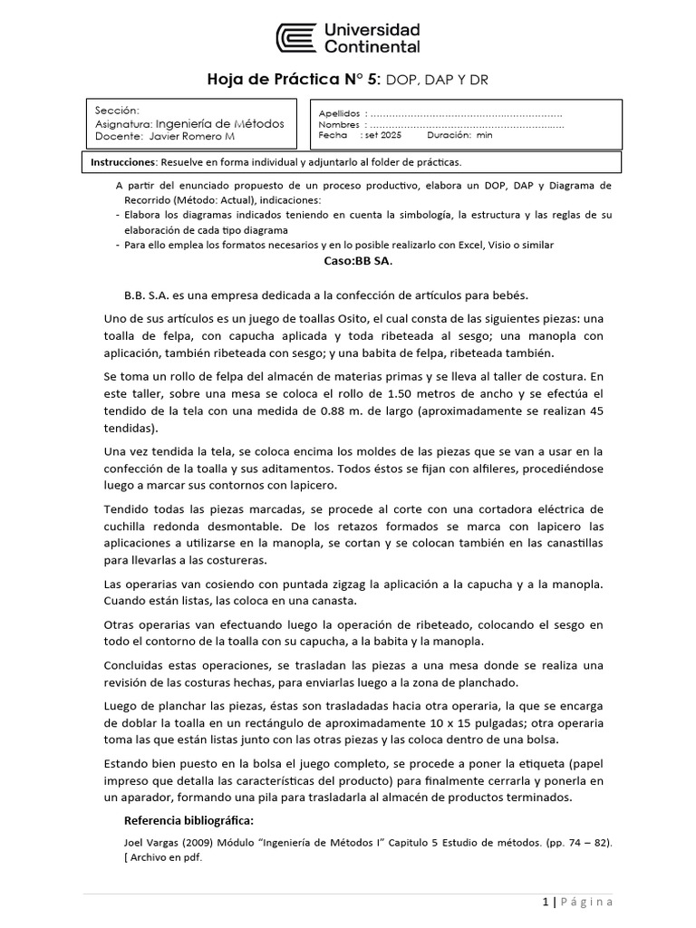 Hoja de Práctica #5 DOP DAP y DR Caso BB 2025 20 | PDF