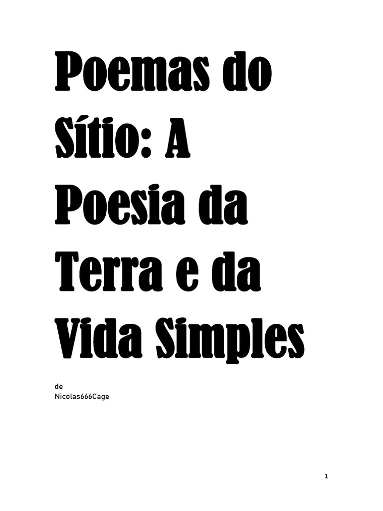 Poemas da Vida no Sítio | PDF | Tempo | Terra