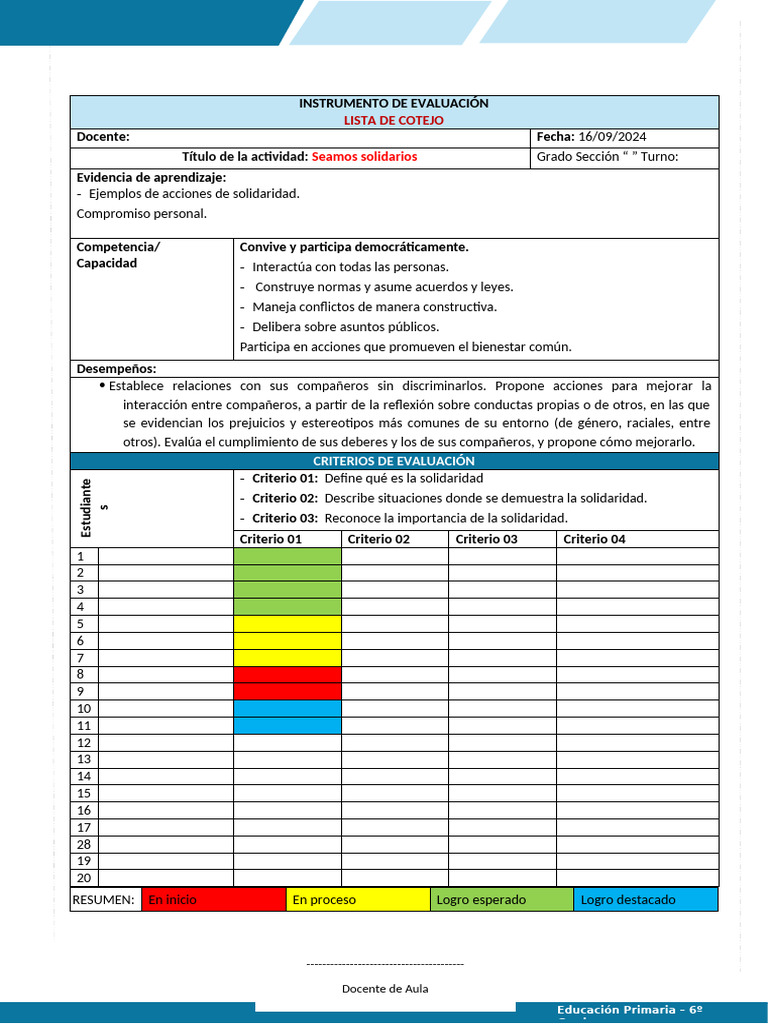 TUT 6° - INSTR. 16 DE SETIEMBRE | PDF
