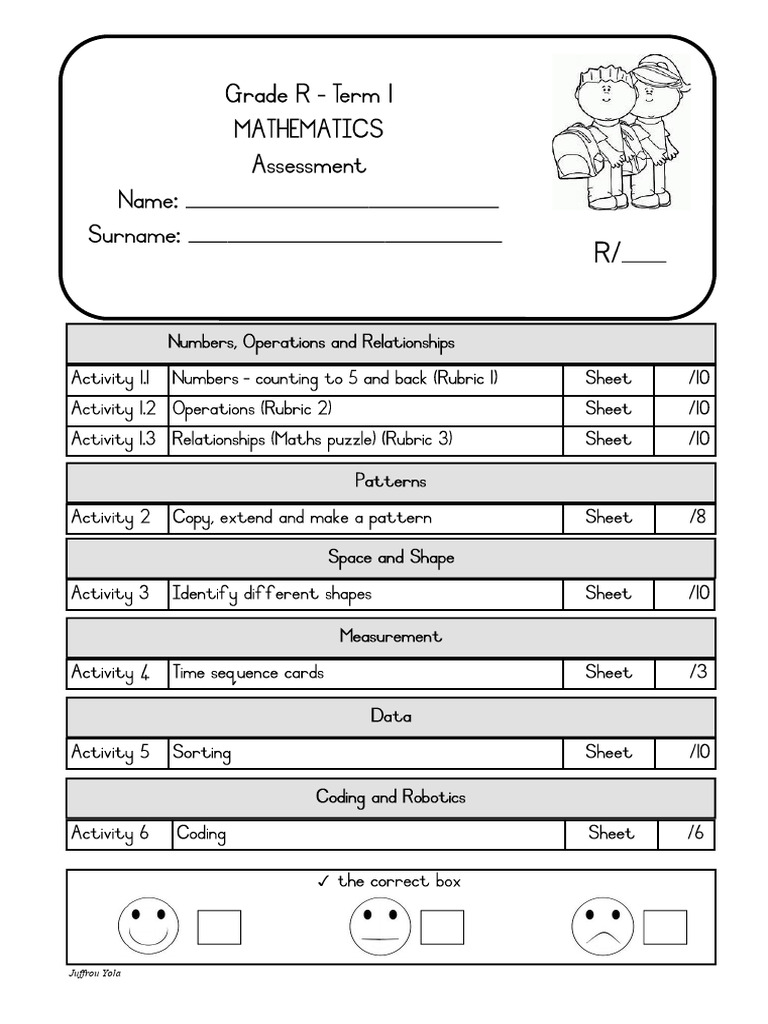 GR R Term 1 Mathematics Assessment | PDF