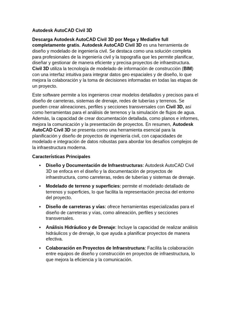 AutoCAD Civil 3D | PDF | Modelado de información de construcción ...