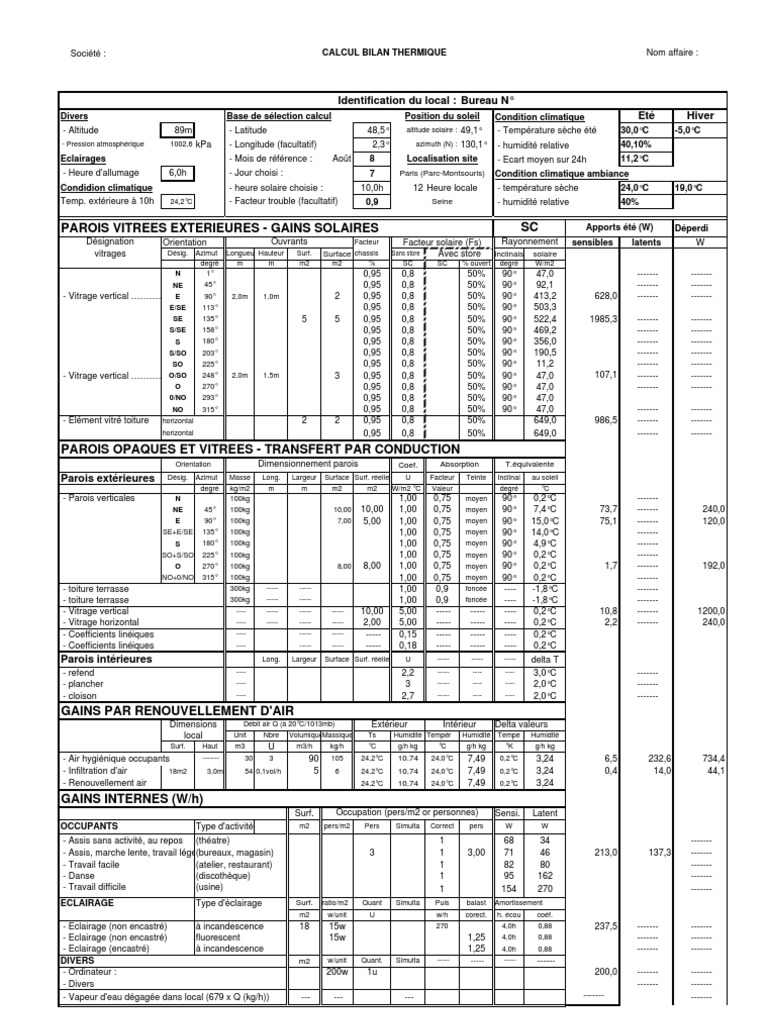 Bilan thermique | Physique appliquée et interdisciplinaire | Météorologie