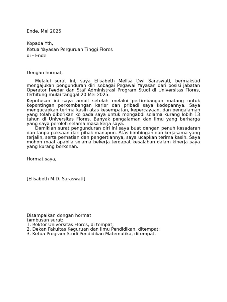 Resign Letter | PDF