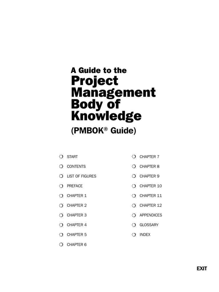 A Guide To The Project Management Body of Knowledge, PMBOK Guide, 1st ...