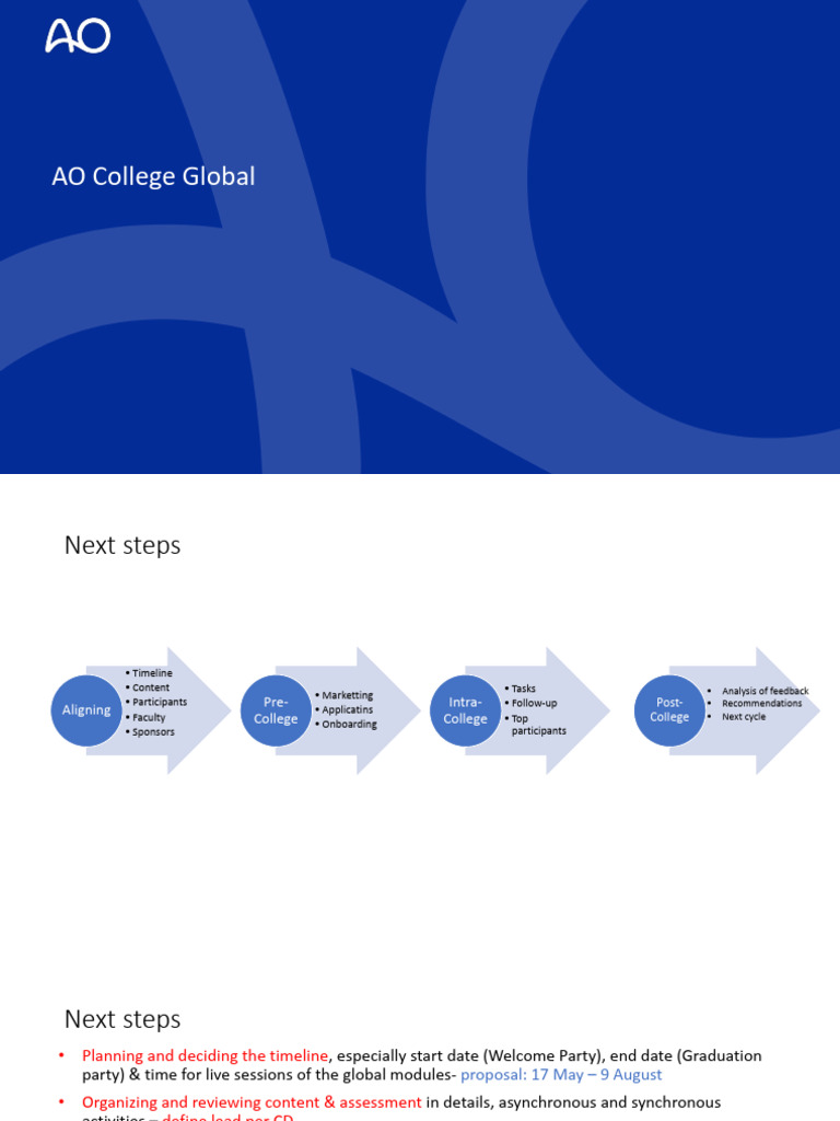 AO College Global Program Planning Guide | PDF