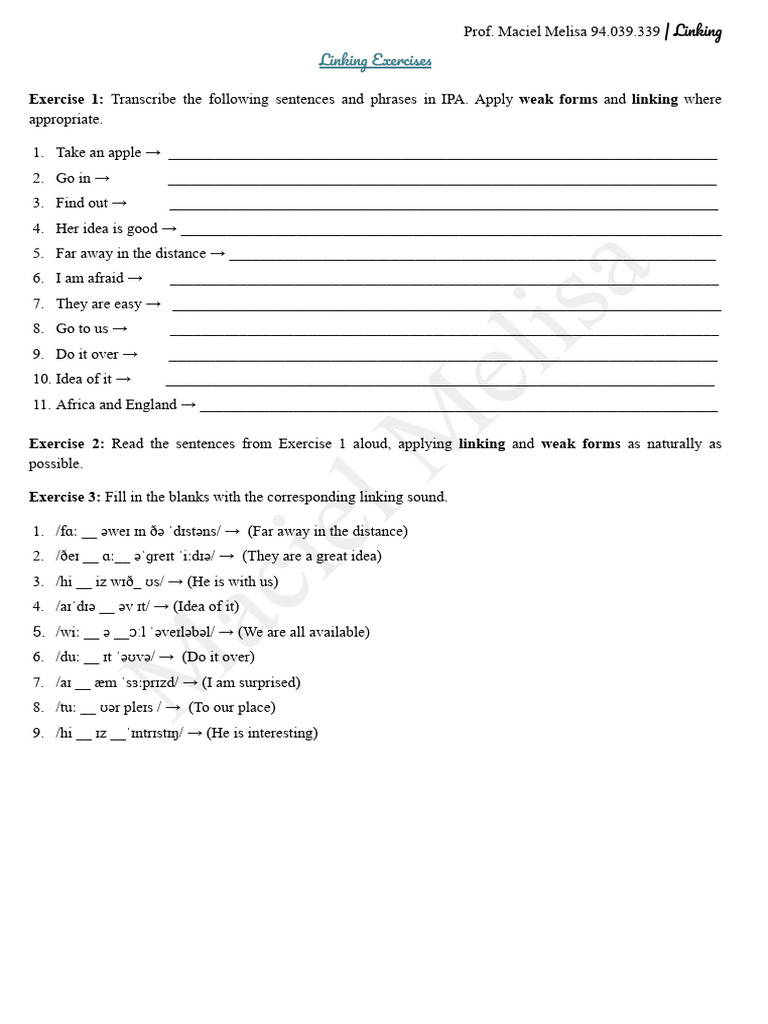 Linking - Exercises | PDF