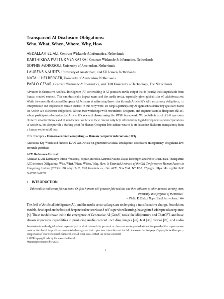AI Disclosure Obligations Under EU Act | PDF | Artificial Intelligence ...