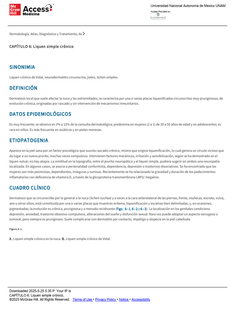 Arenas 8va Edicion Liquen Simple | PDF | Especialidades Medicas | Condiciones cutáneas