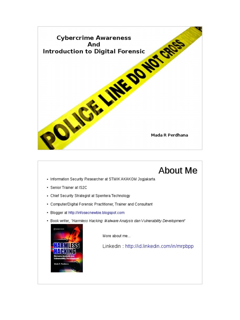 Materi Digital Forensic Mada R Perdhana Seminar Cit | PDF | Digital Forensics | Cybercrime