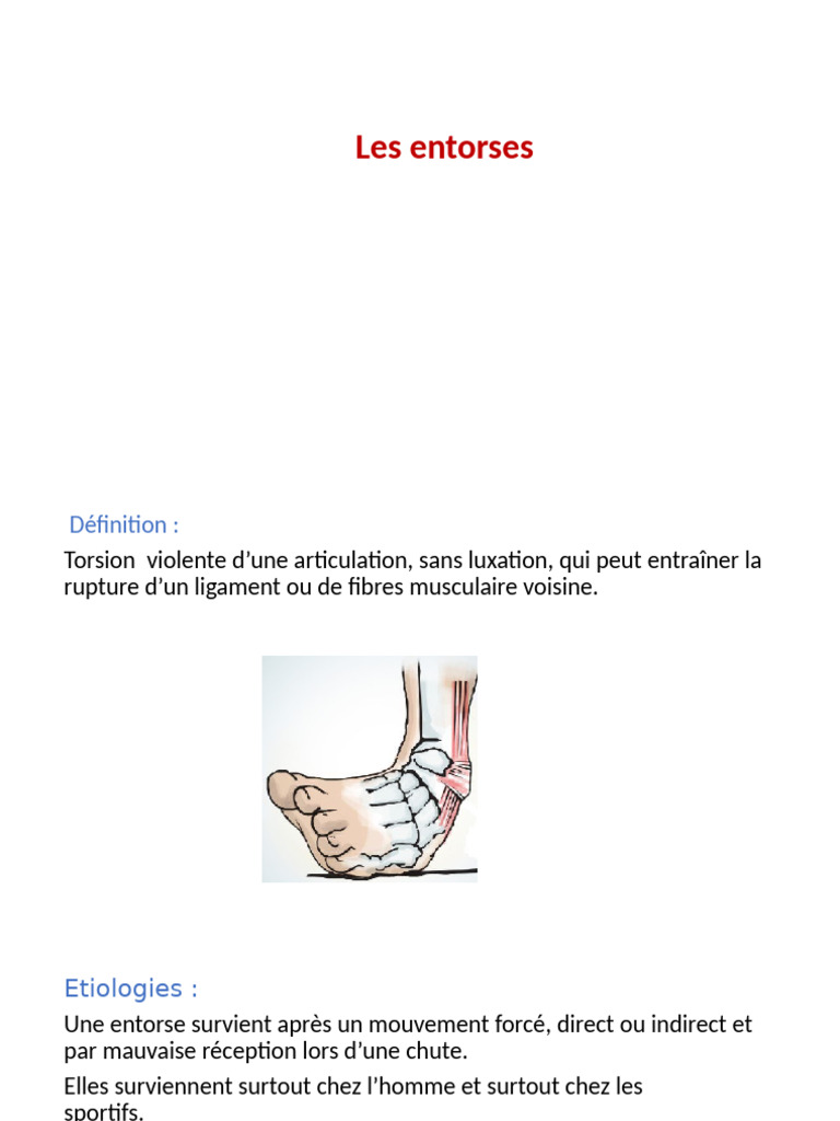 Entorses-Luxations-Lésions Traumatiques | PDF | Appareil locomoteur ...