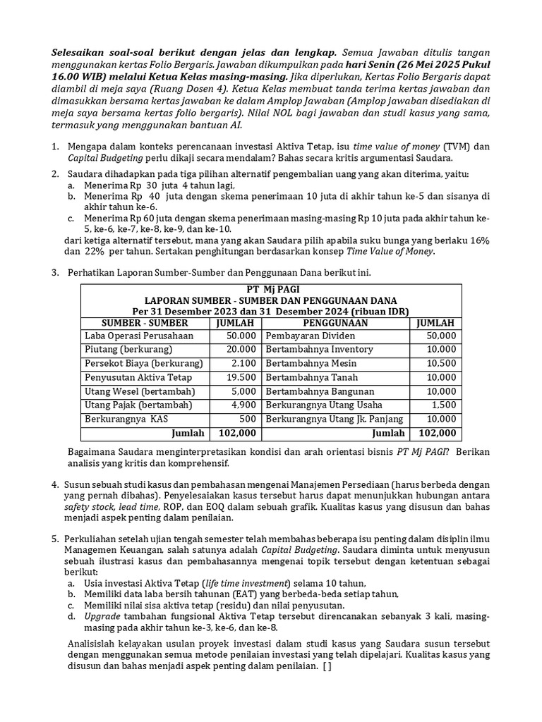 Uas MK MJ Pagi Mei 2025 | PDF
