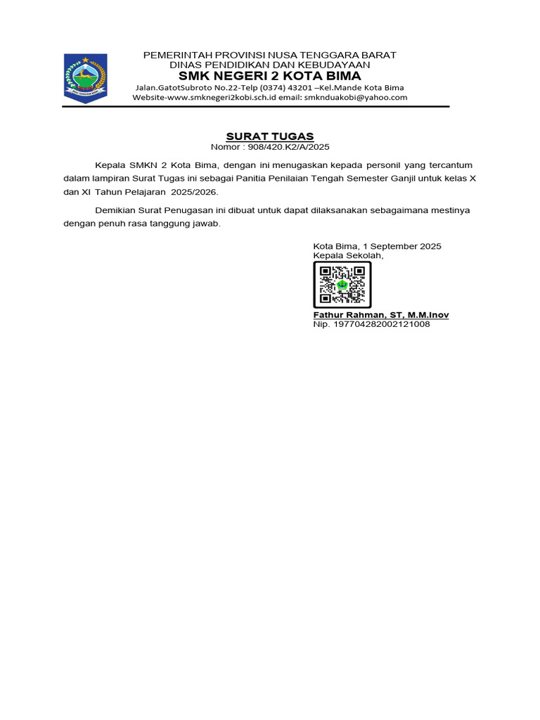 SK Panitia & Pengawas Pts Ganjil 2025 2026 | PDF