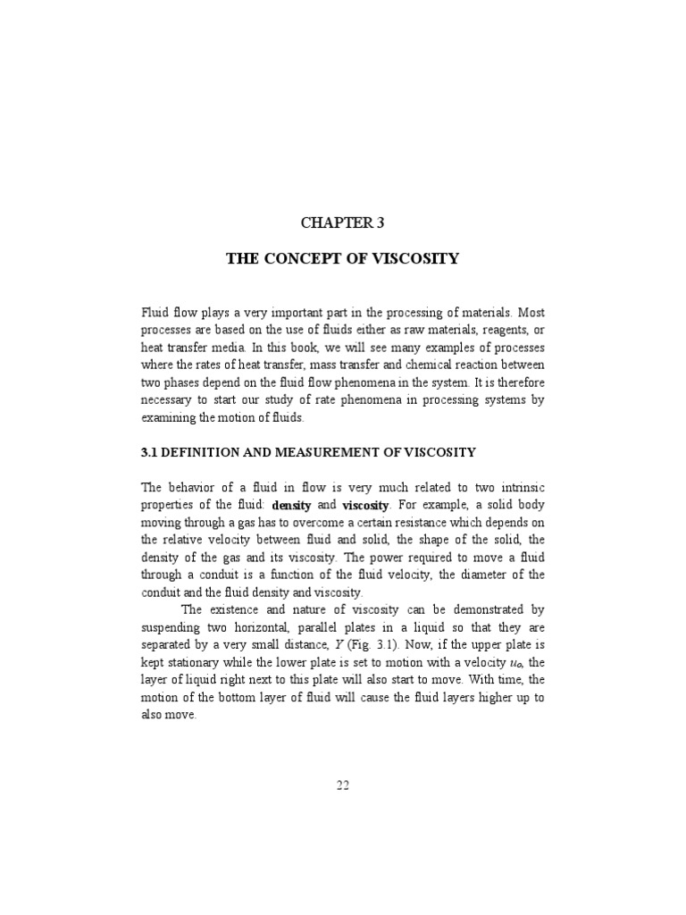 CH 3 Concept of Viscosity | PDF | Viscosity | Shear Stress