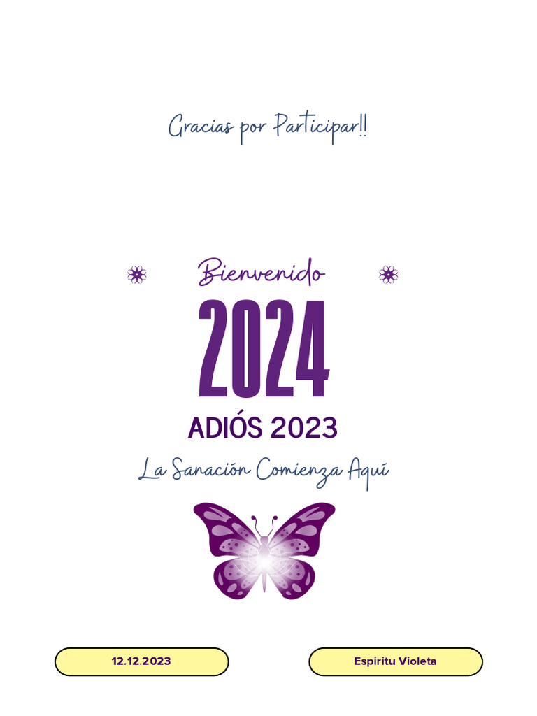 HOJA de RUTA Adios 2023 Bienvenido 2024 | PDF