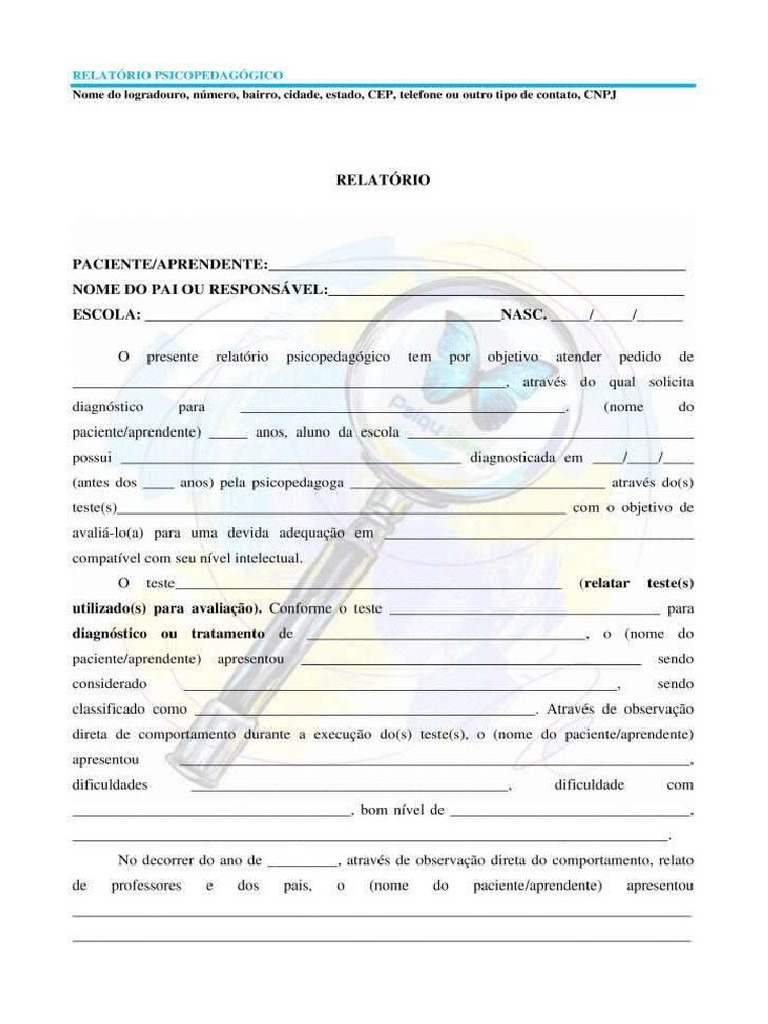Apostila de Modelos de Documentos Psicopedagógicos 026 724x1024 | PDF
