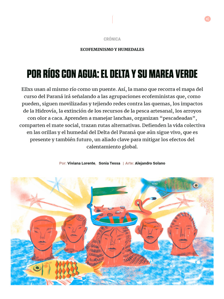 Por Ríos Con Agua - El Delta y Su Marea Verde - Revista Anfibia | PDF ...