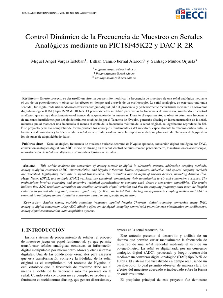 Control Dinámico de Frecuencia de Muestreo | PDF | Muestreo ...