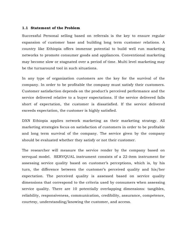 Network Marketing in Ethiopia | PDF | Customer Satisfaction | Marketing
