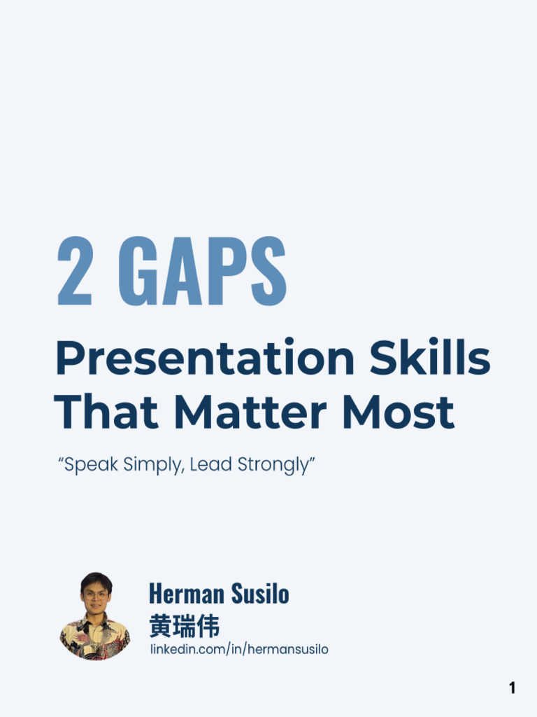 2 Gaps Presentation Skills That Matter Most | PDF