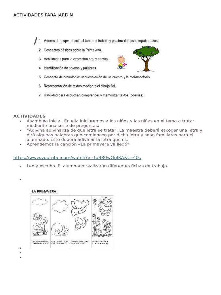 Actividades Didácticas para Jardín | PDF