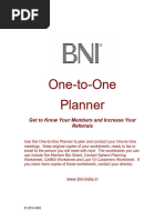BNI 1-2-1 - Bio Sheet Format | PDF | Knowledge | Cognitive Science
