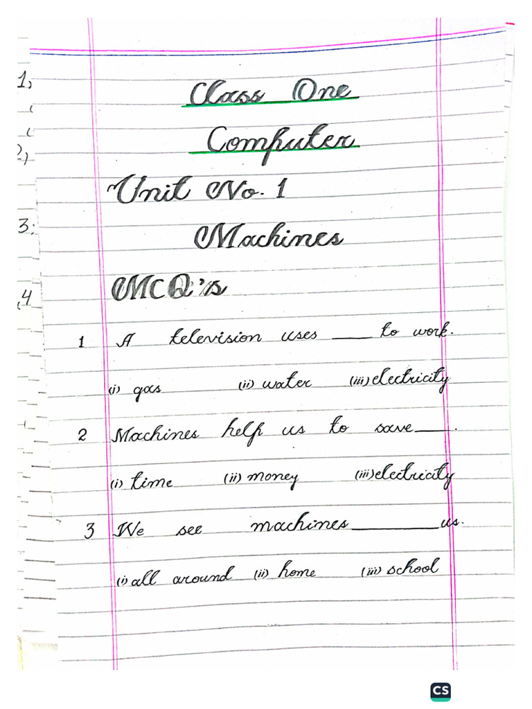 Class 1 Computer.1 ST Term | PDF