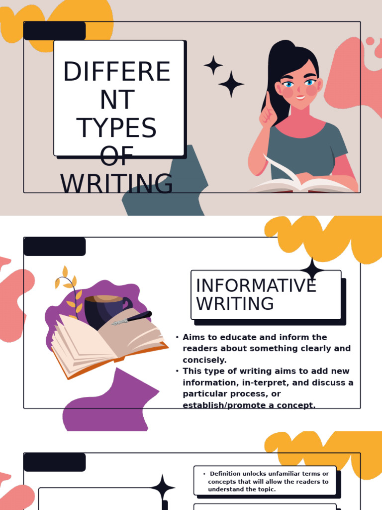 Different Types of Writing | PDF | Rhetoric | Persuasion